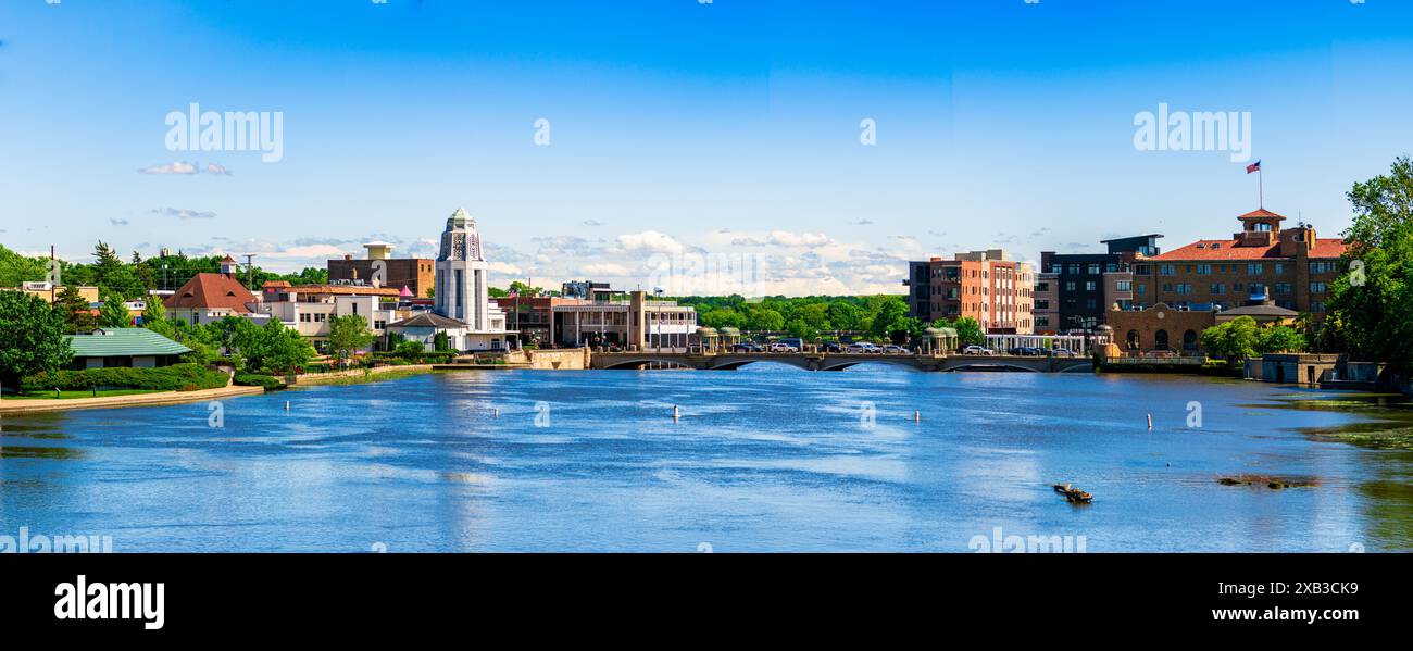 Saint Charles, IL, USA - June 5, 2024: View of downtown St Charles by ...