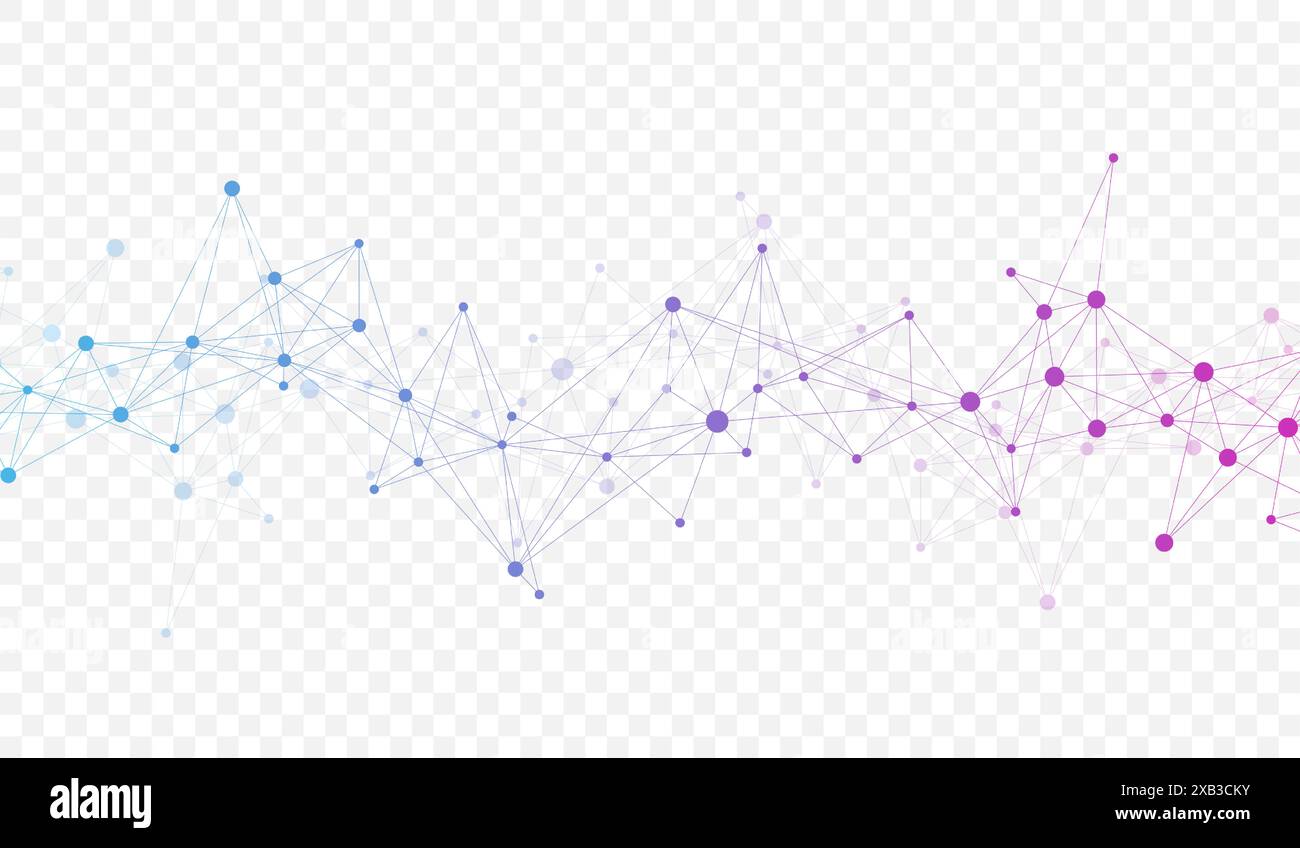 Connecting dots and lines. Abstract geometric plexus style background. Hand drawn vector art ...