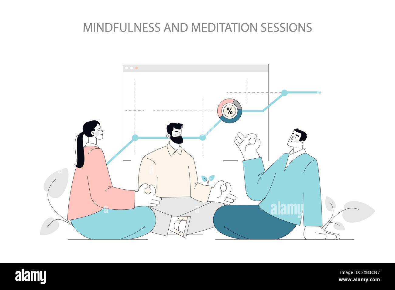 Mental Health Awareness concept. Colleagues partake in a corporate ...