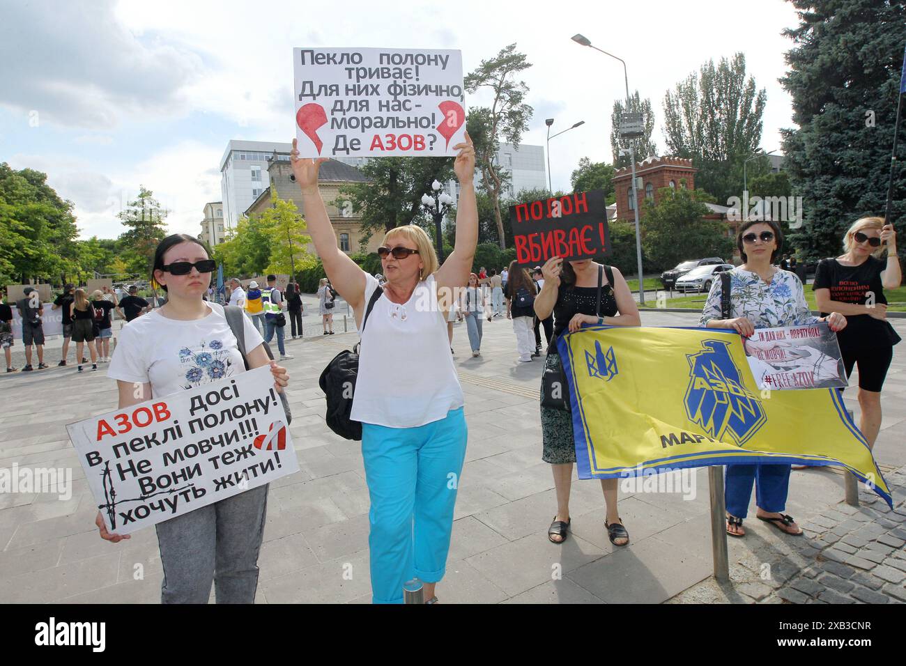 DNIPRO, UKRAINE - JUNE 8, 2024 - Participants of the Don’t Be Silent ...