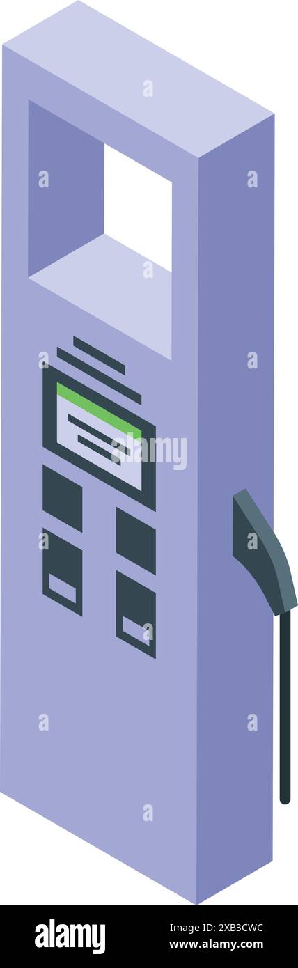 Electric vehicle charger station displaying payment information with ...