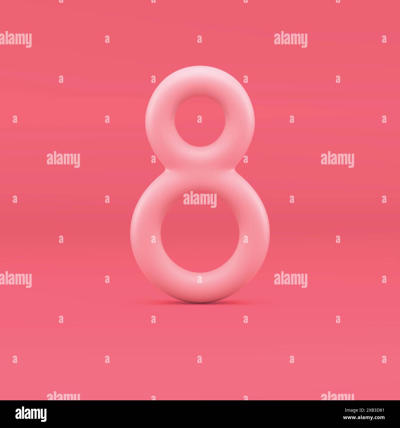 Pink eight 3d symbol abstract infinity glossy balloon 8 March festive ...