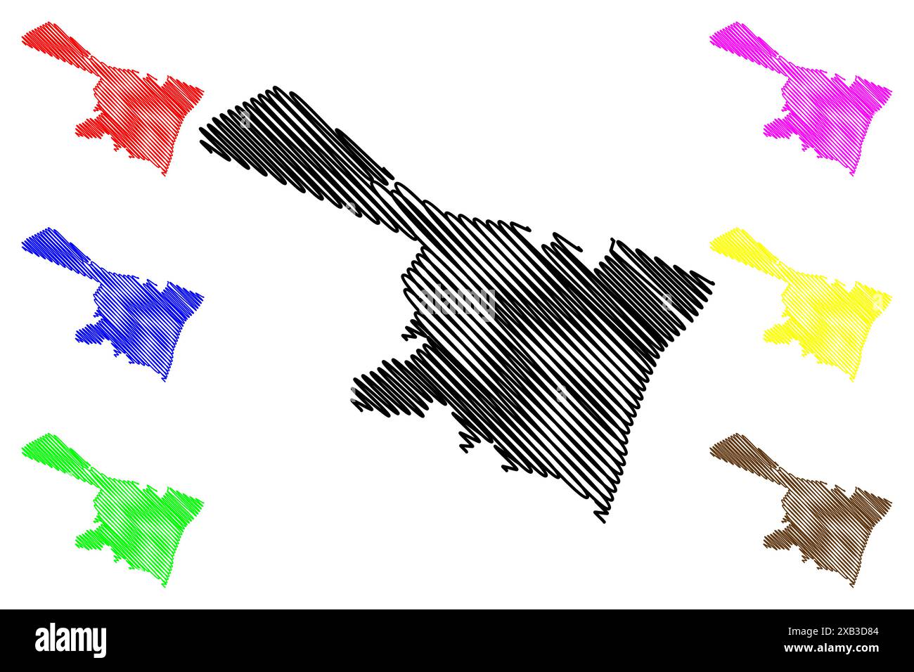 Albany vector outline map hi-res stock photography and images - Alamy