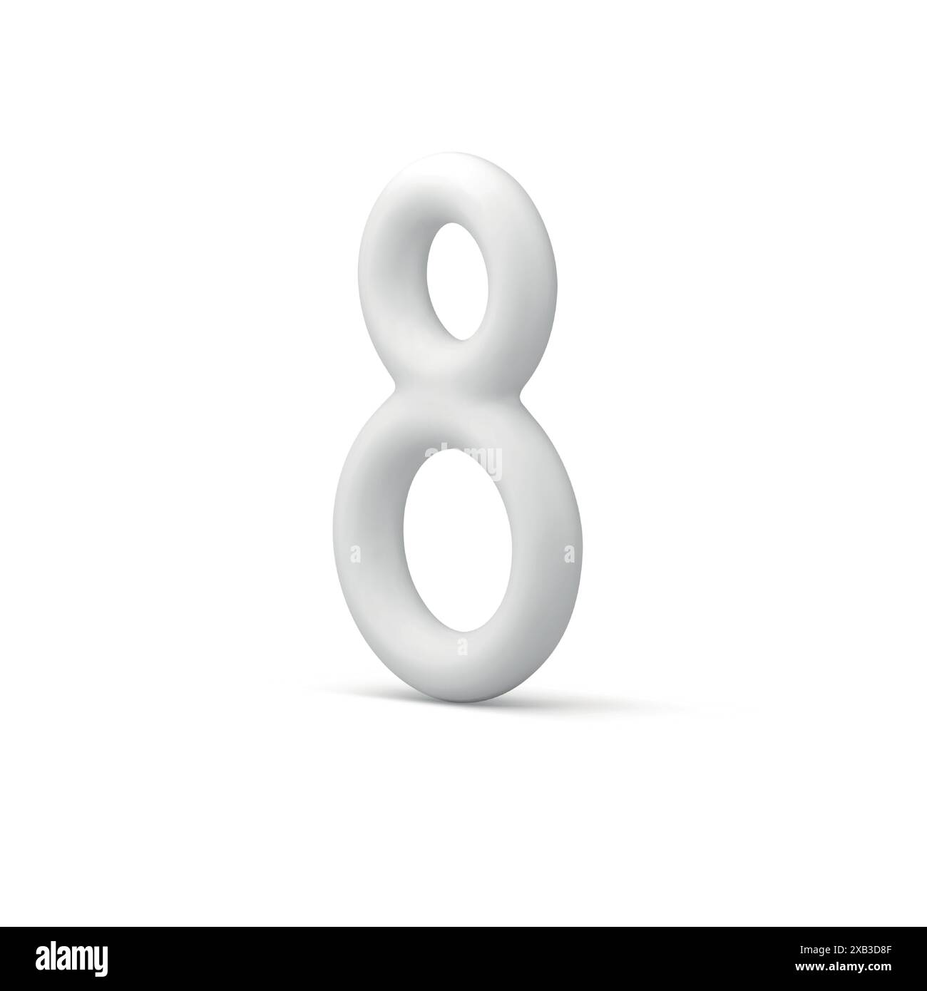 Eight white numeral curves symbol greeting holiday decor element ...