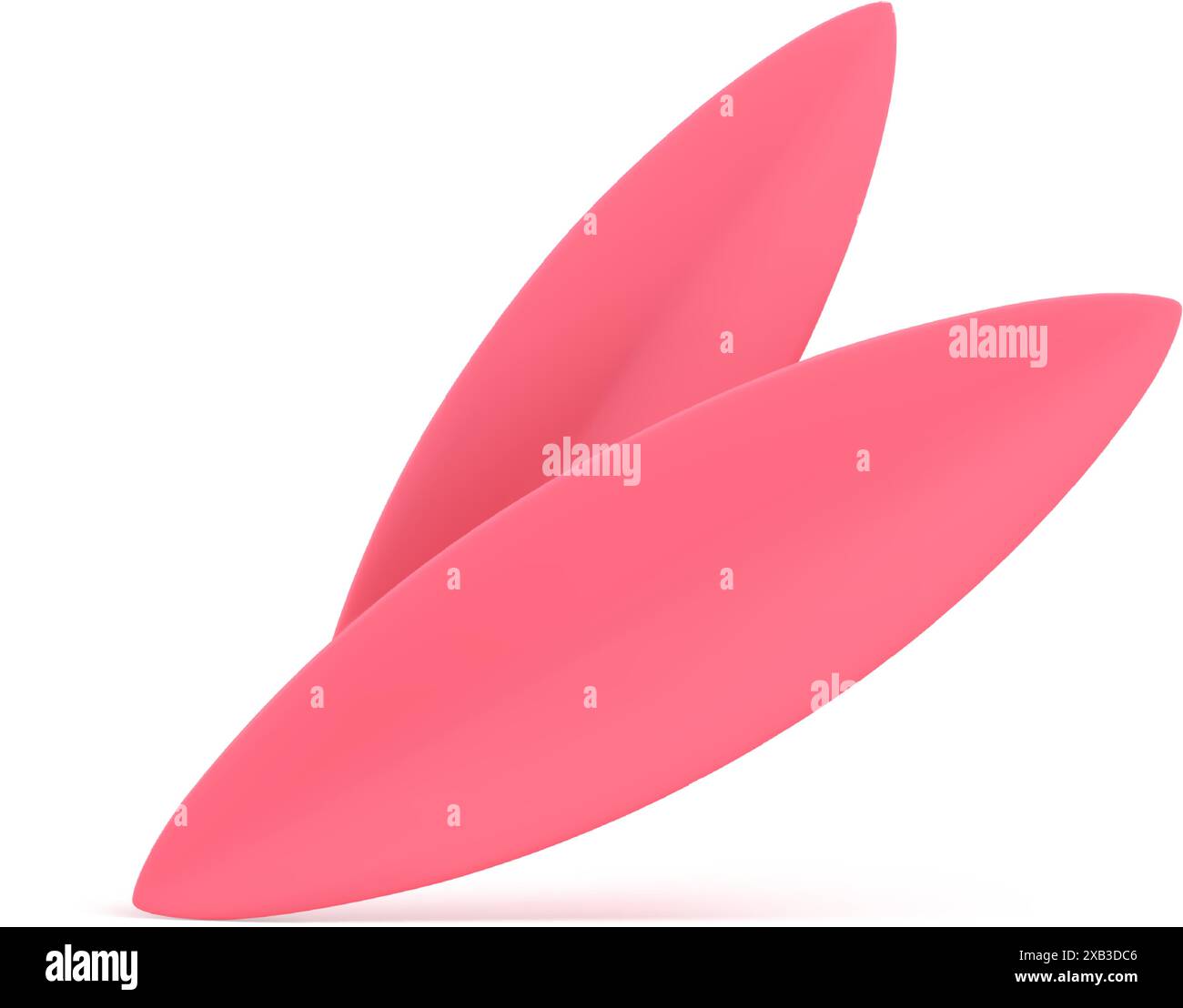 Pink leaves two natural organic ecology plant elegant decor element 3d ...