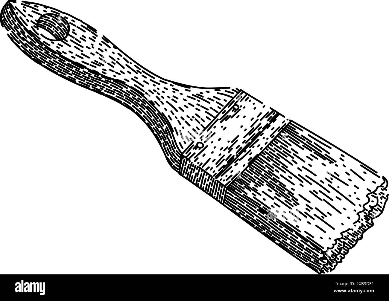 artist paint brush sketch hand drawn vector Stock Vector Image & Art ...