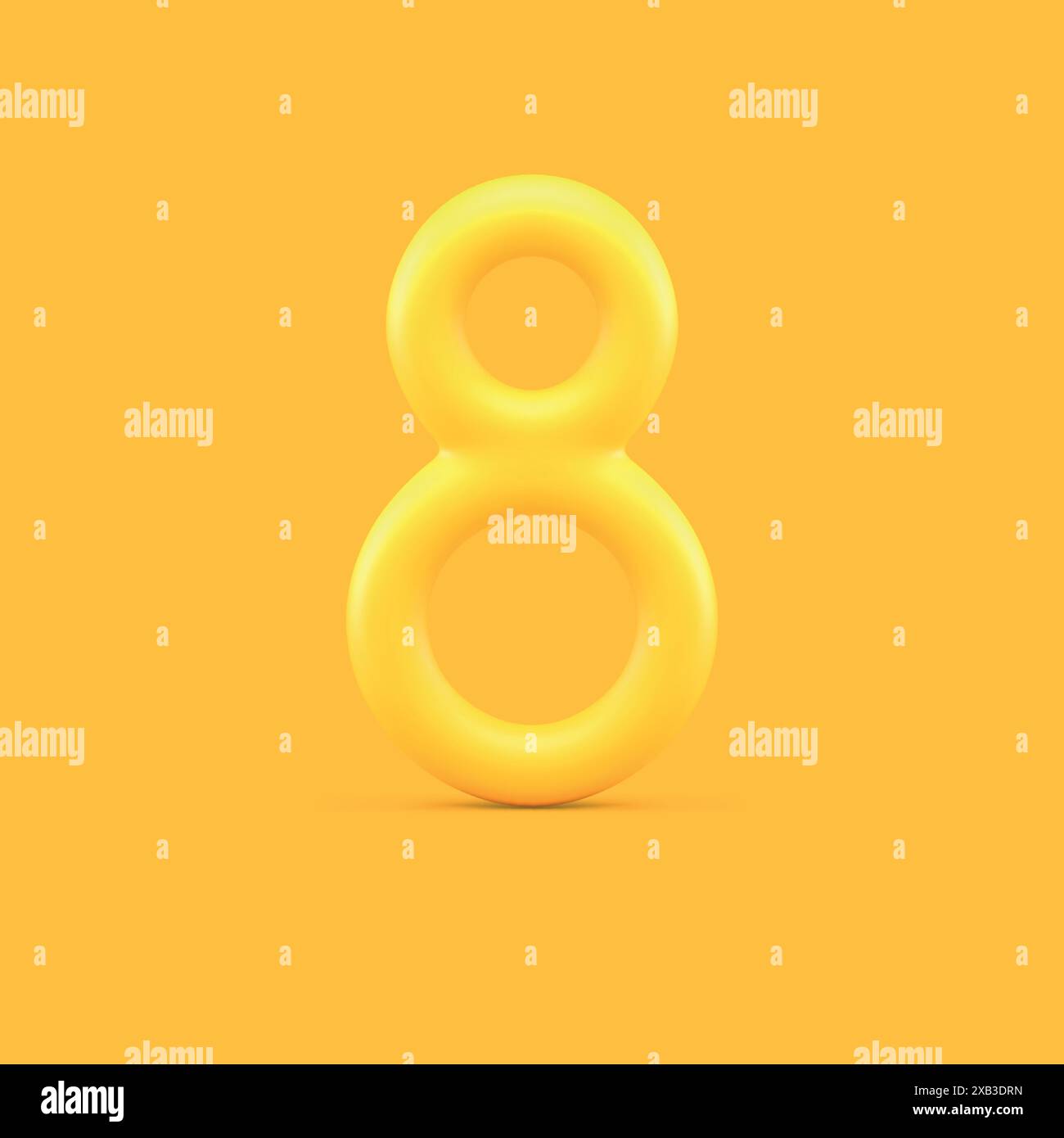 Eight number yellow balloon age calendar date numeral font decor ...