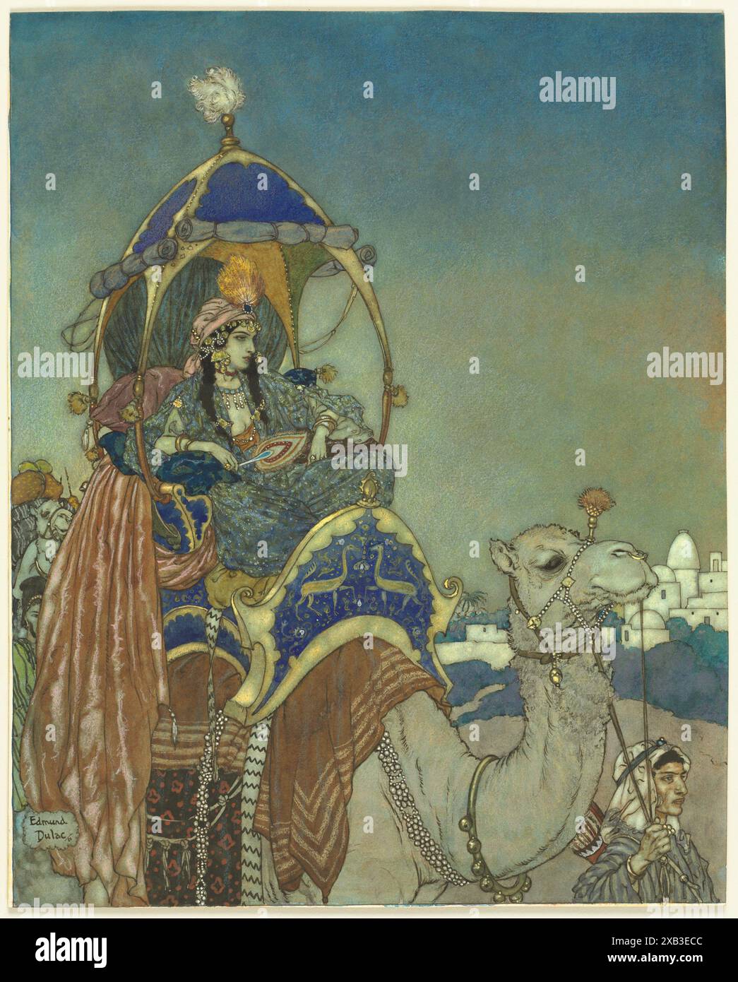 LIllustration The Queen of Sheba, 1911. Edmund Dulac (British, 18821953 ...