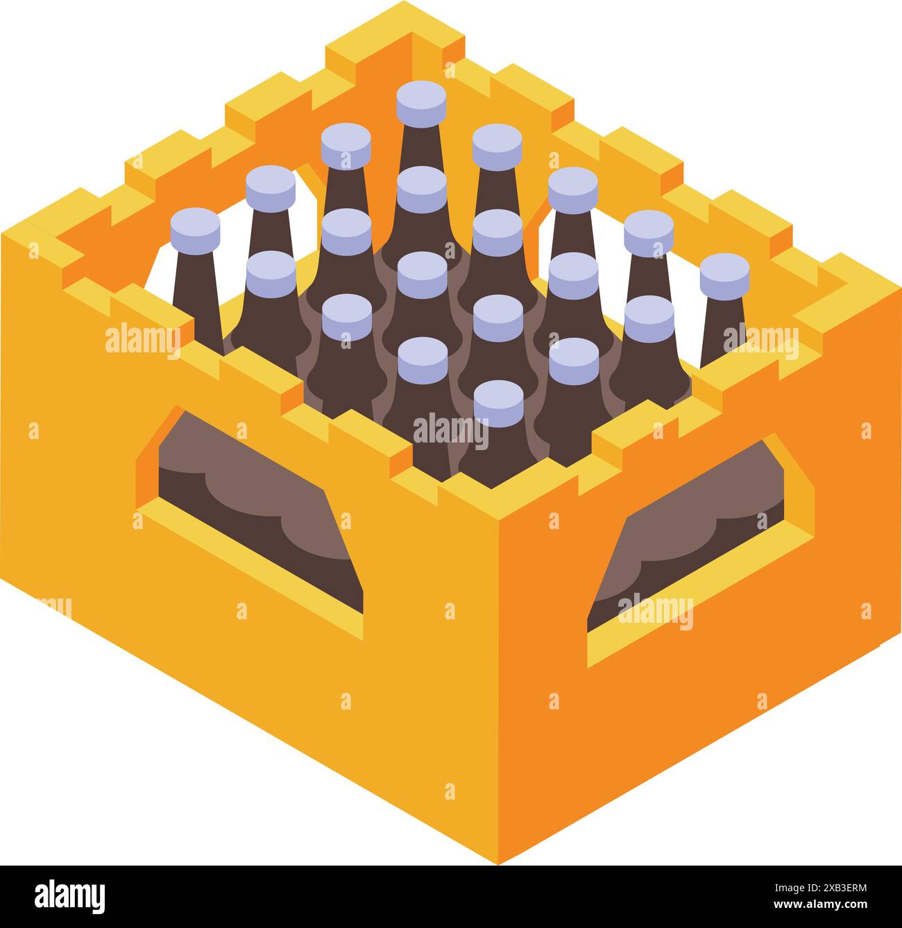 Stack of beer bottles Stock Vector Images - Alamy