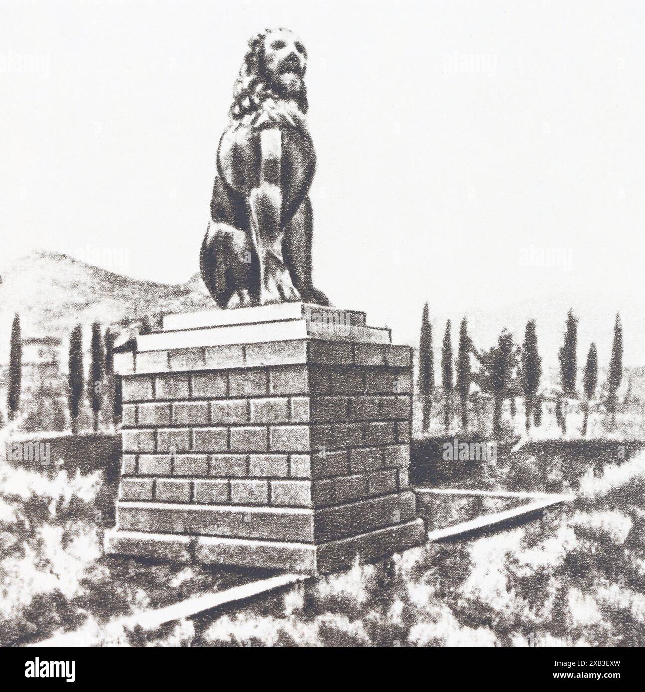 Lion of Chaeronea - Tombstone of the Greek soldiers who fell in the ...