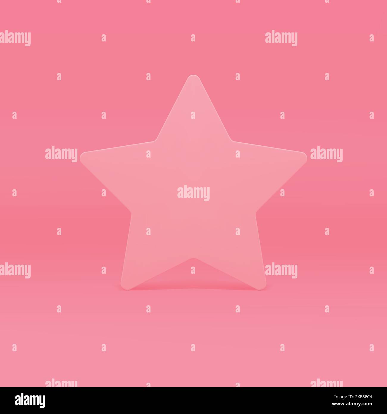 3d star pink best award angular decor element premium quality symbol ...