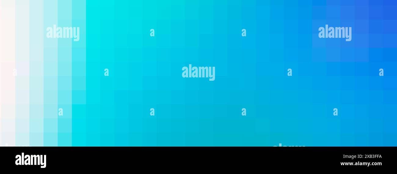 Long banner. gradient background - soft blue shades. pixel mosaic tile ...