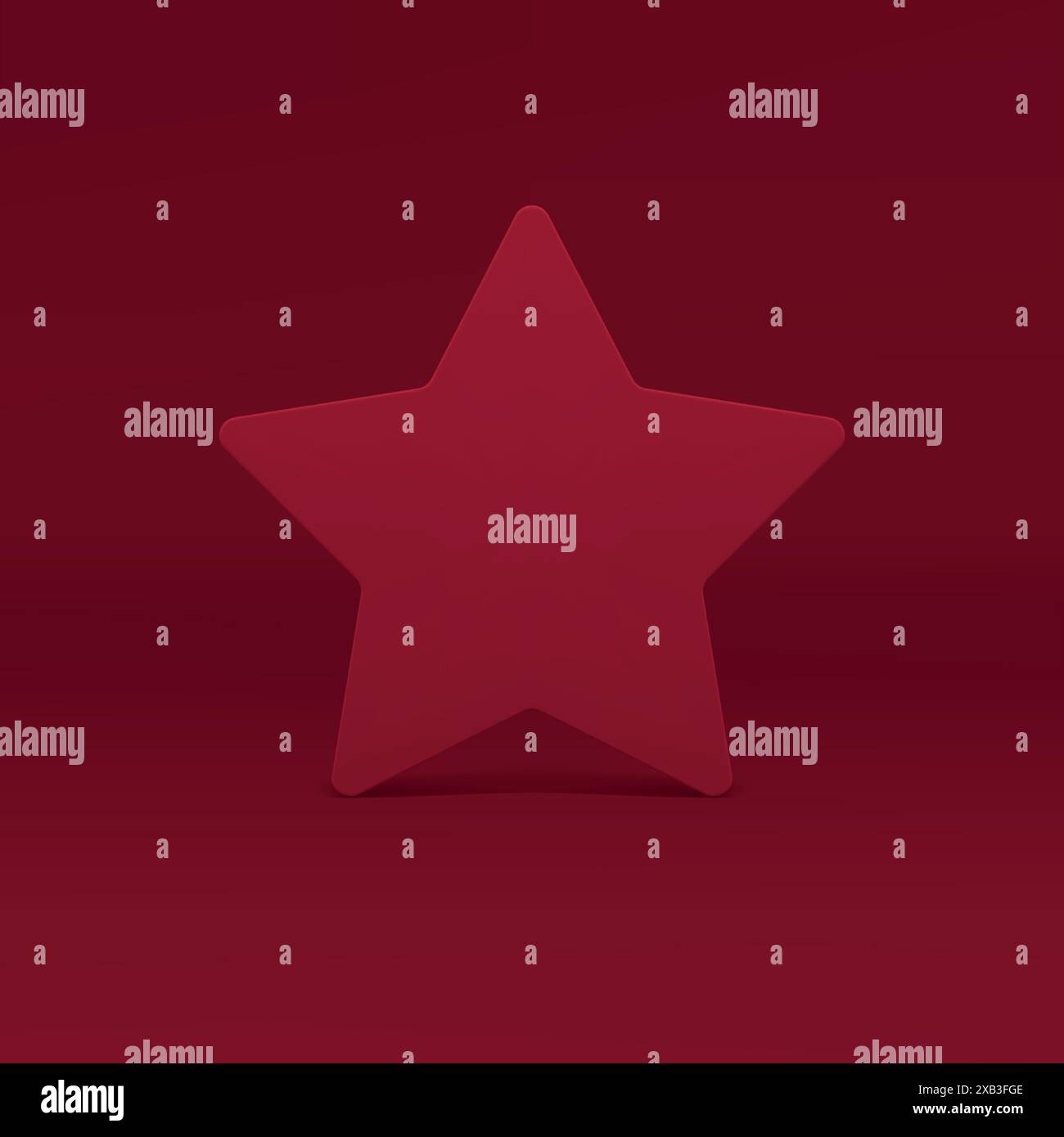 Red star five pointed 3d decor element premium quality holiday ...