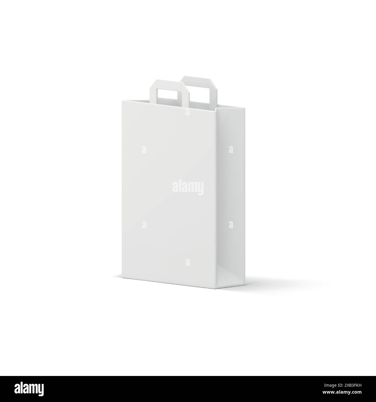 Shopping bag white carrier paper recycle package with handles for ...