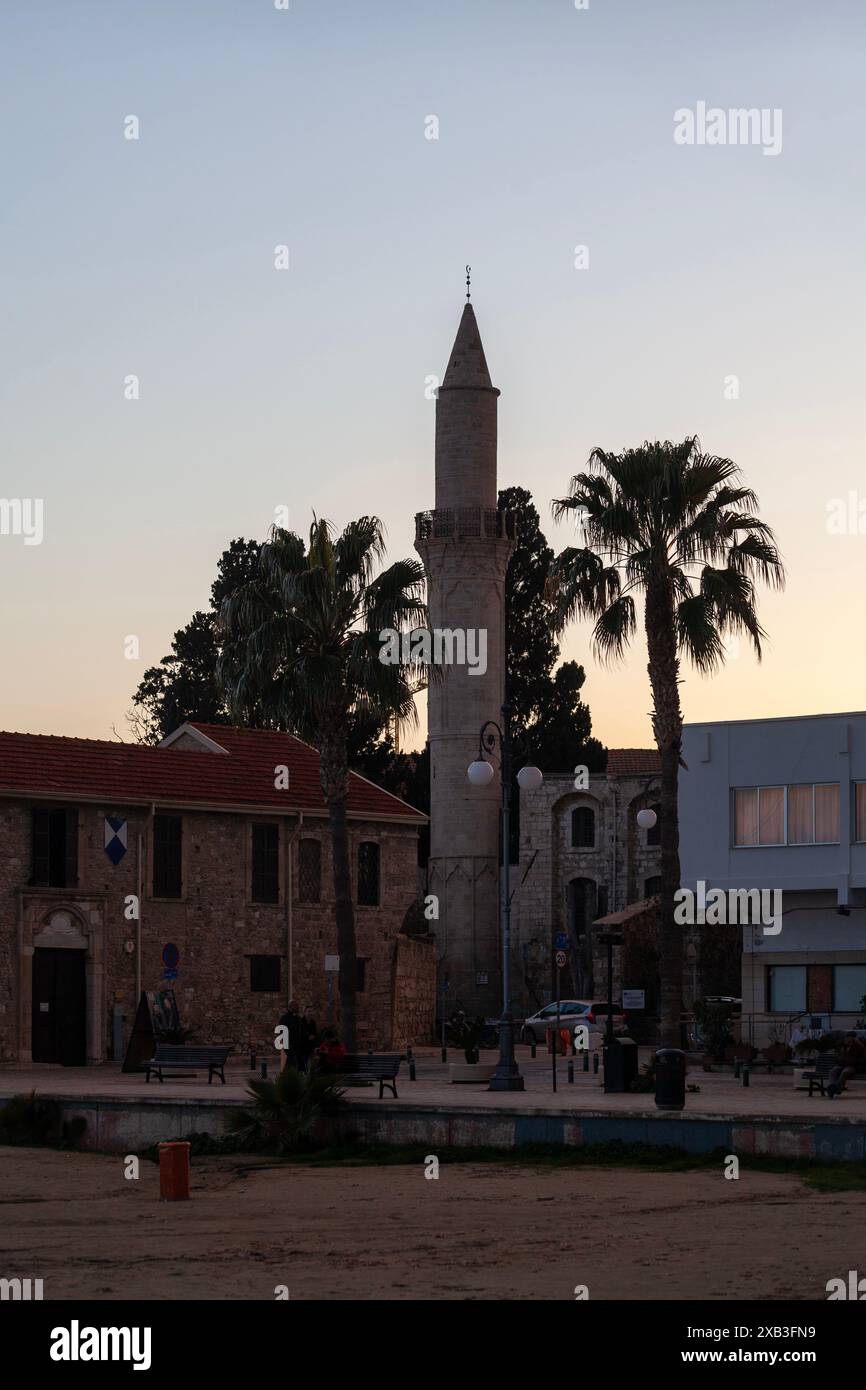 Larnaca, Cyprus - February 03 2024: Minaret of the Djami Kebir Mosque ...