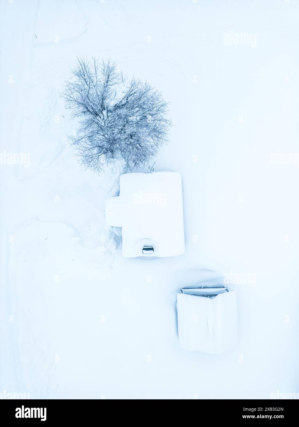 Aerial vertical snow covered trees hi-res stock photography and images ...