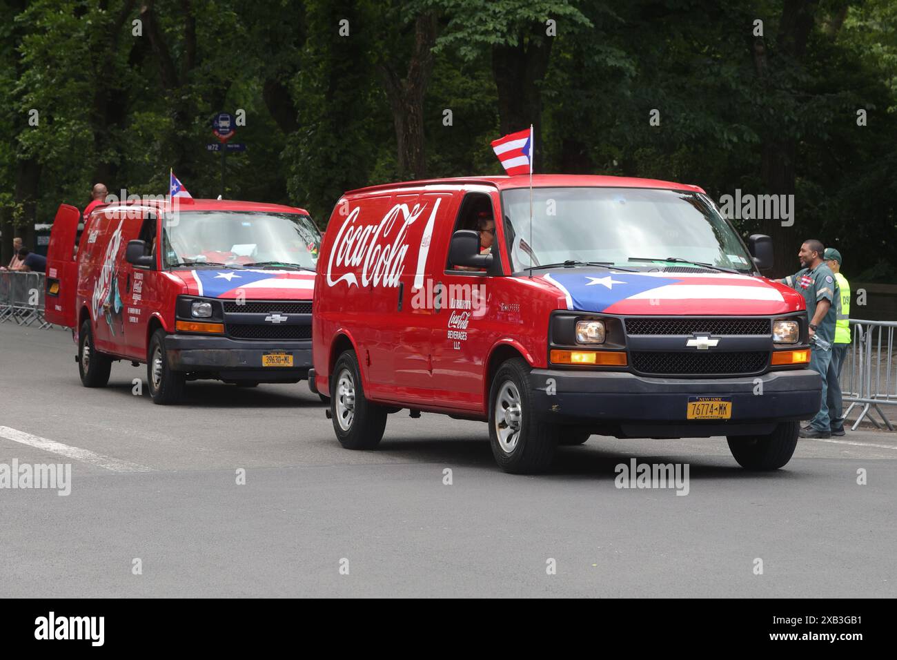 Coca Cola vans during the 67th National Puerto Rican Day Parade held in ...