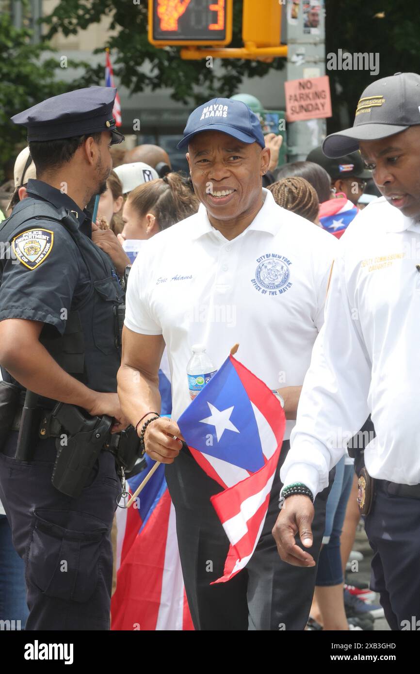 NYC Mayor Eric Adams during the 67th National Puerto Rican Day Parade ...