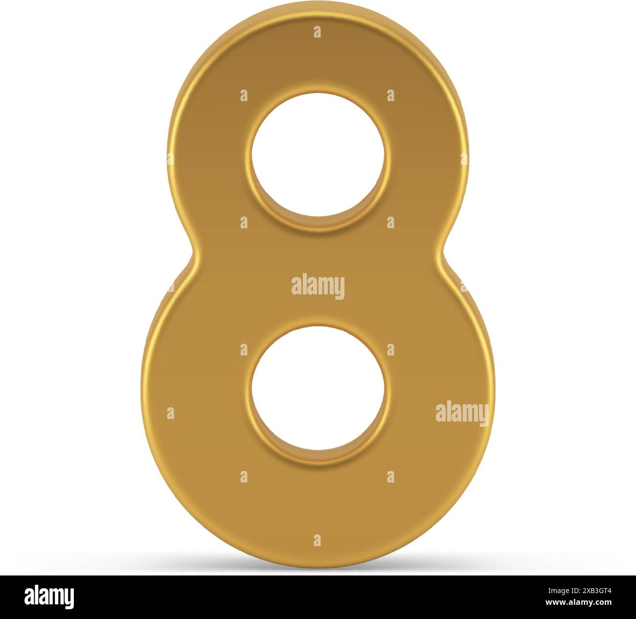 Golden eight number International Women's Day premium 3d icon realistic ...