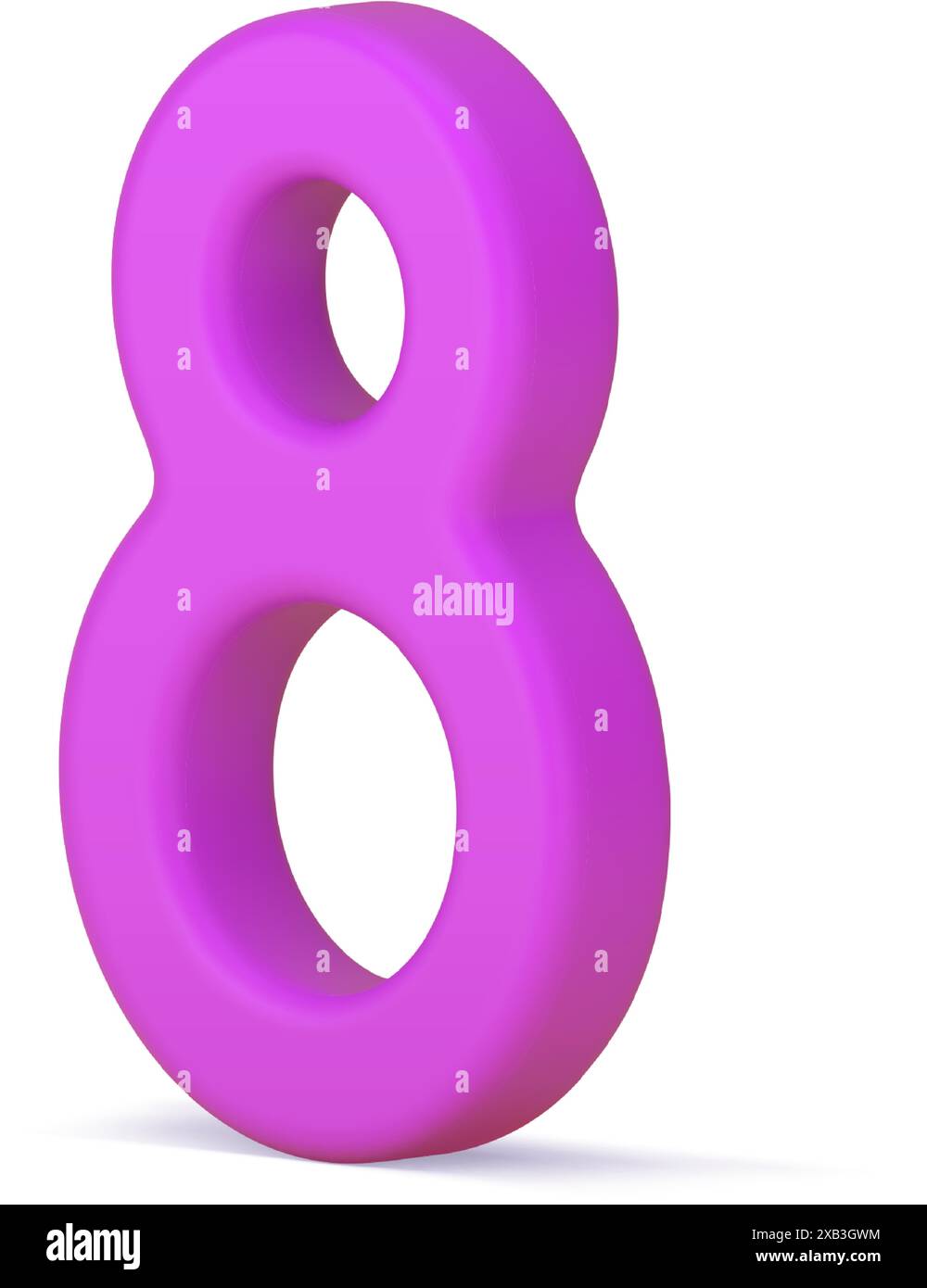 Purple eight number International Women's Day greeting curves decor ...