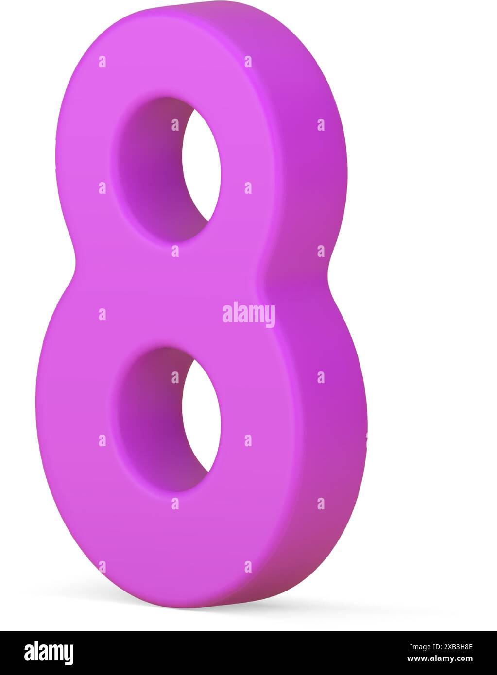 Purple eight number birthday age isometric badge traditional female ...