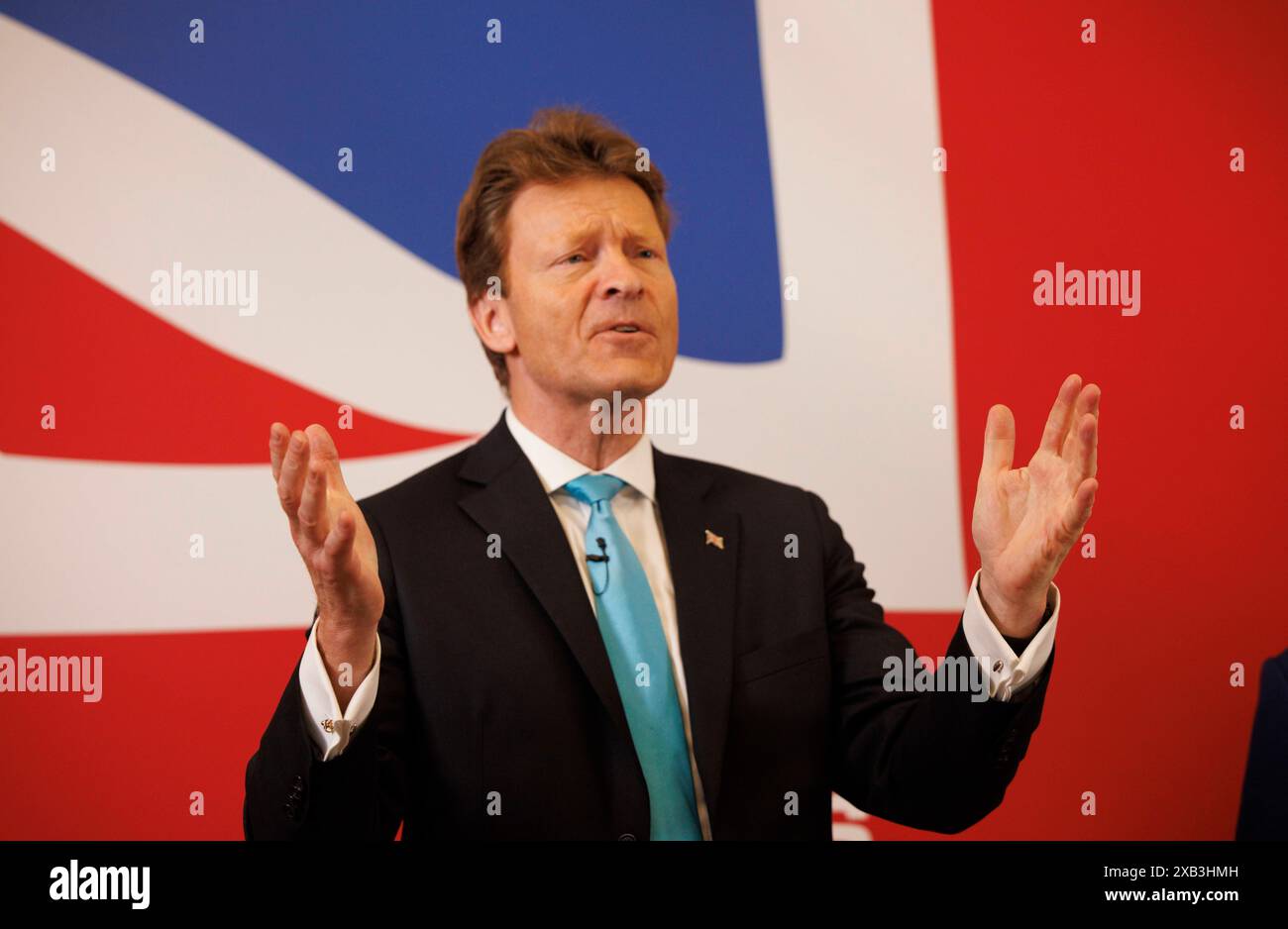 London, UK. 10th June, 2024. Richard Tice, Reform Party Chairman Reform ...