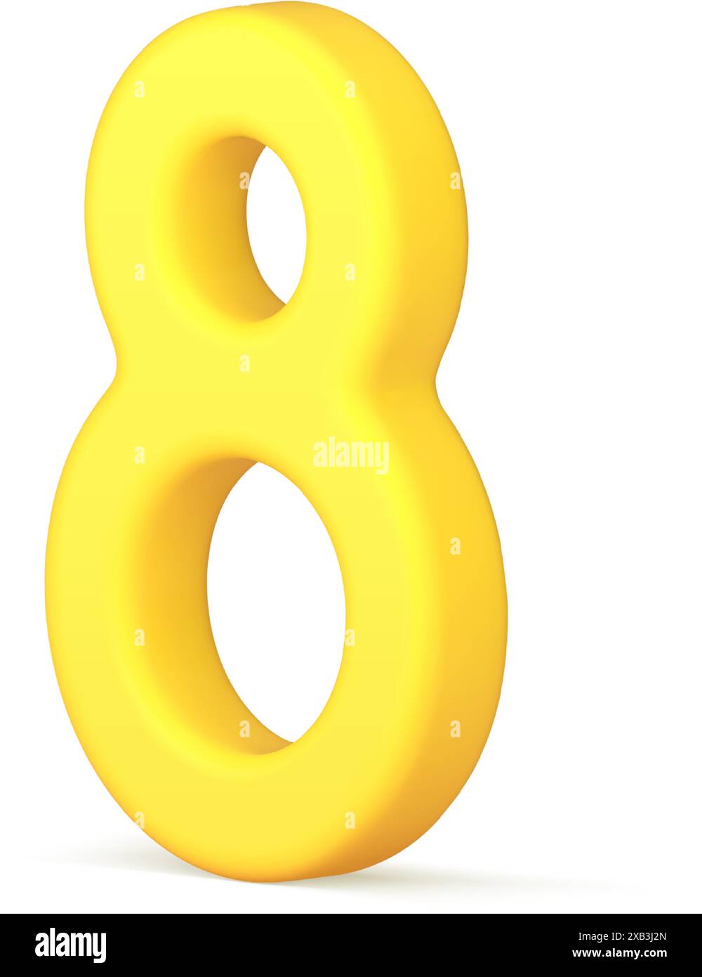 Yellow eight number International Women's Day curves fashioned decor ...
