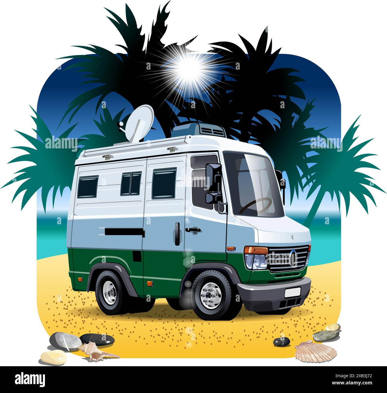 Tourist car mobile home Stock Vector Images - Alamy