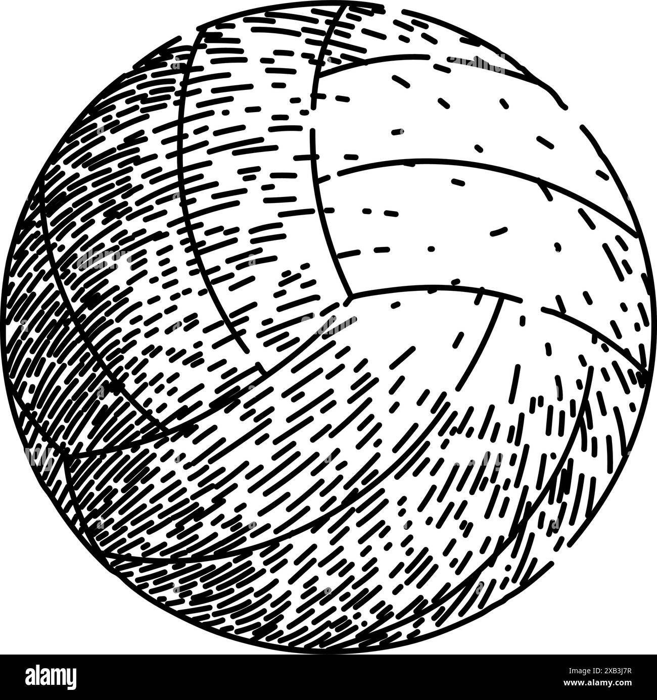 net volleyball ball sketch hand drawn vector Stock Vector Image & Art ...