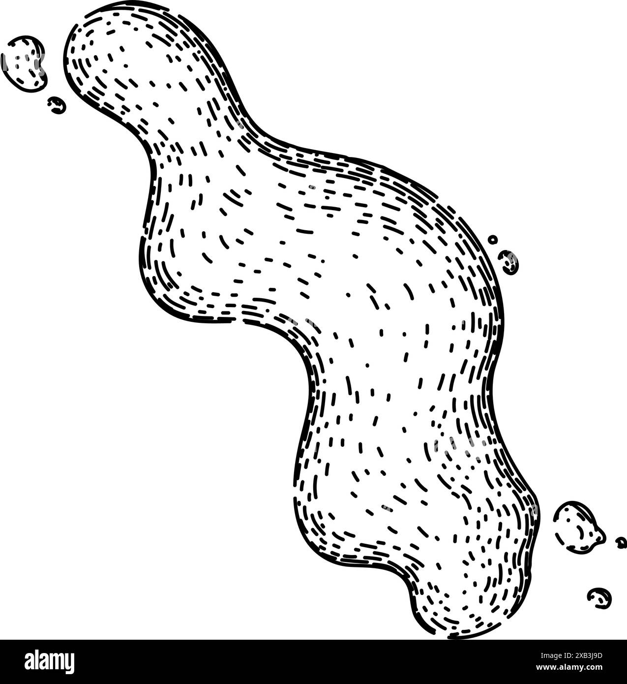 isolated water puddle sketch hand drawn vector Stock Vector Image & Art ...