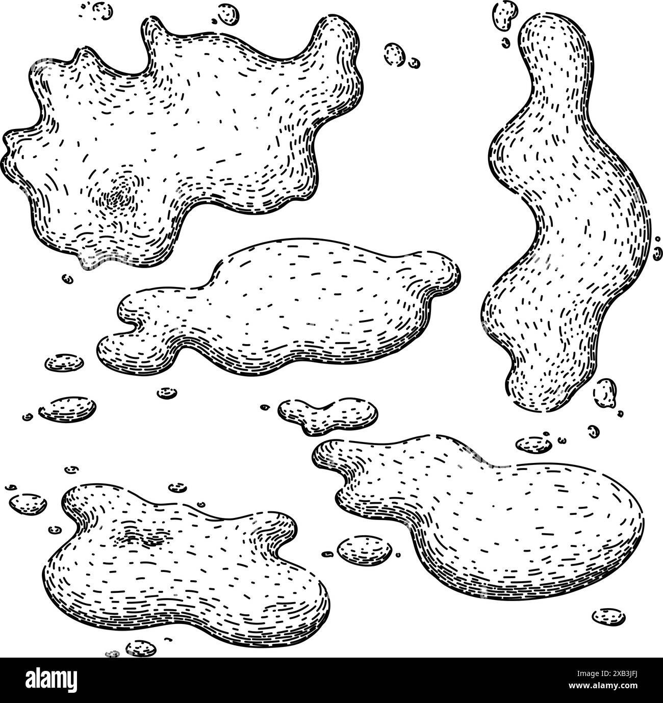 water puddle set sketch hand drawn vector Stock Vector Image & Art - Alamy