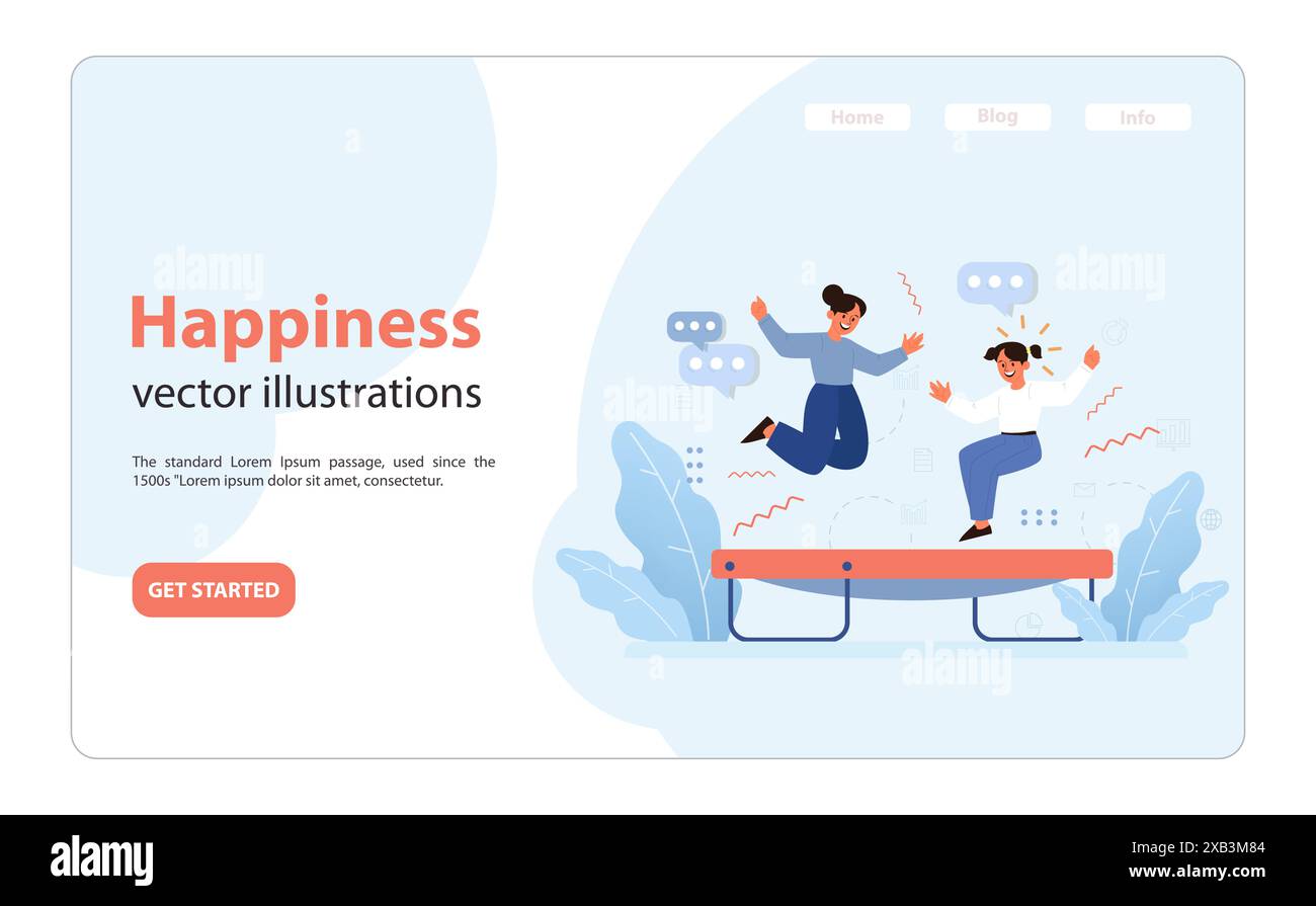 Joyful friends on a trampoline. Expressing happiness, they soar amidst ...