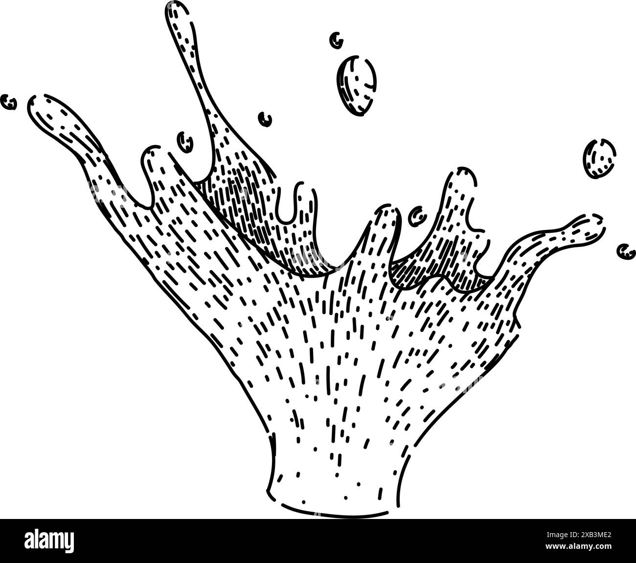 wave water splash sketch hand drawn vector Stock Vector Image & Art - Alamy