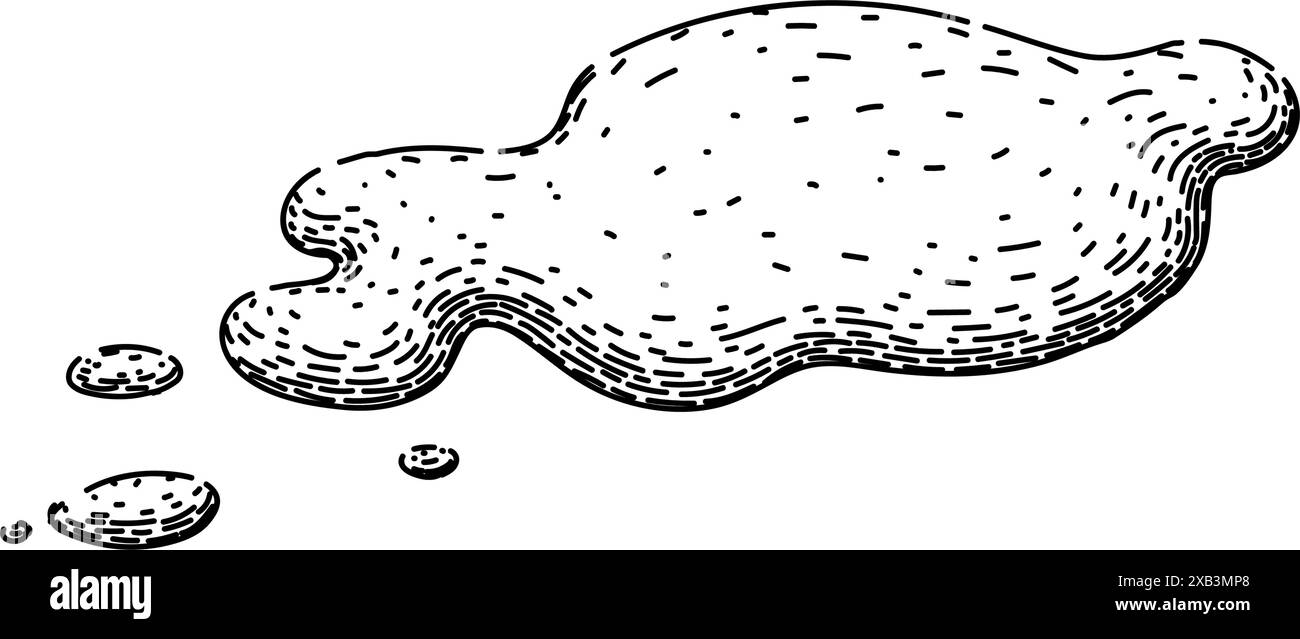 splash water puddle sketch hand drawn vector Stock Vector Image & Art ...