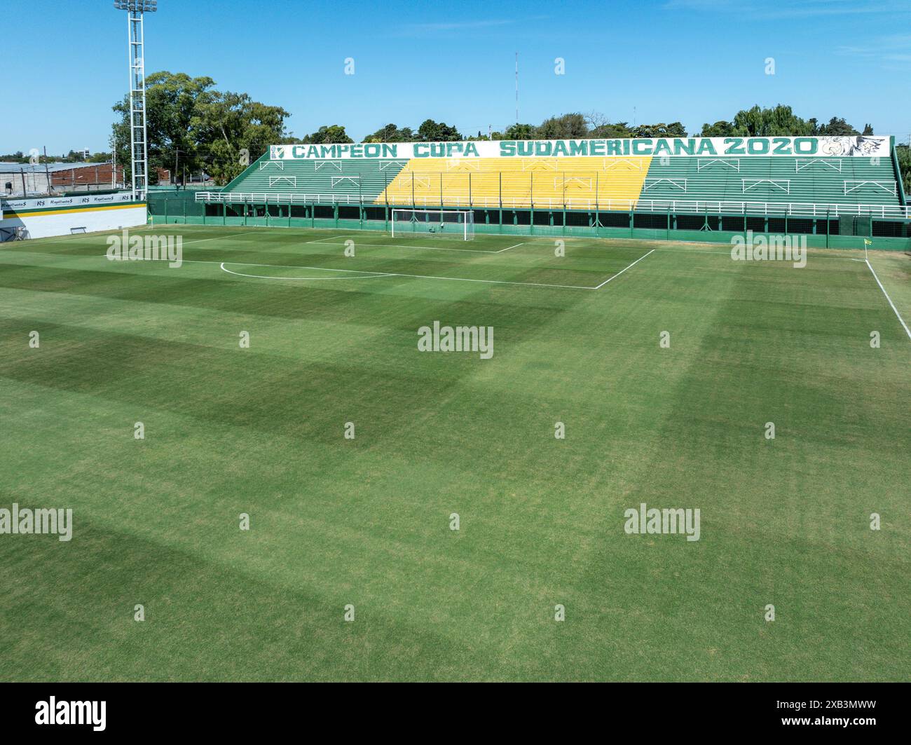 Buenos Aires, Argentina, February 21, 2023: Aerial view of the Norberto ...