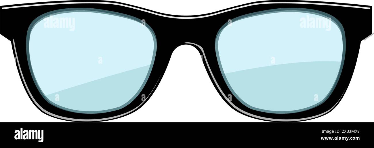 fashion geek glasses cartoon vector illustration Stock Vector Image ...