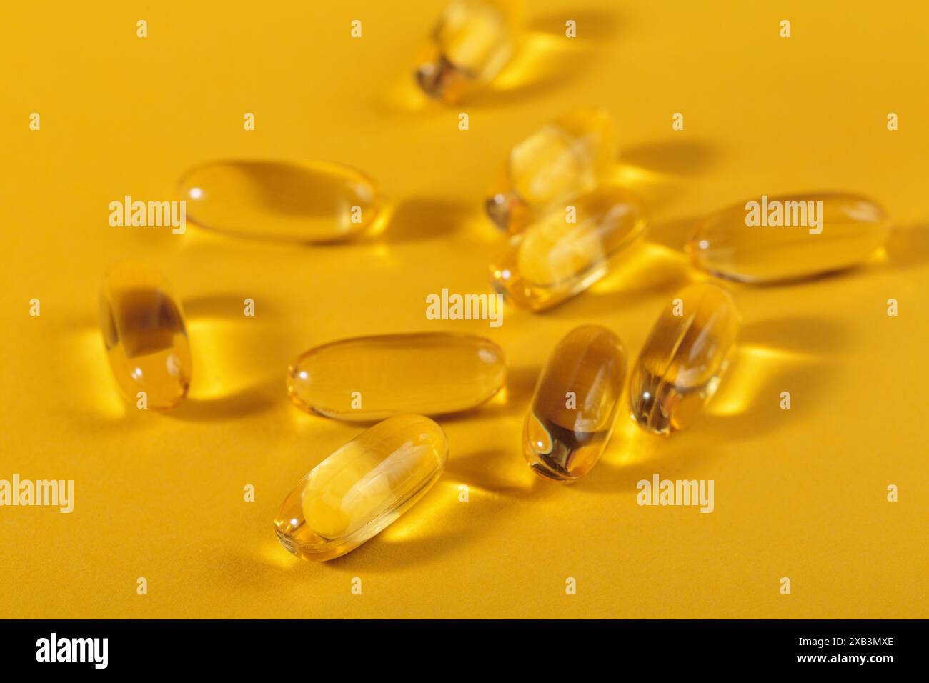 Oil filled capsules of food supplements Stock Photo - Alamy