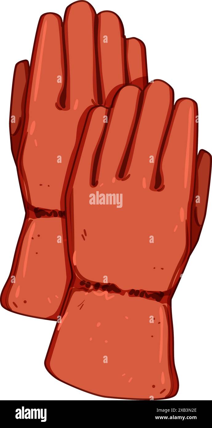 industry gloves welding cartoon vector illustration Stock Vector Image ...