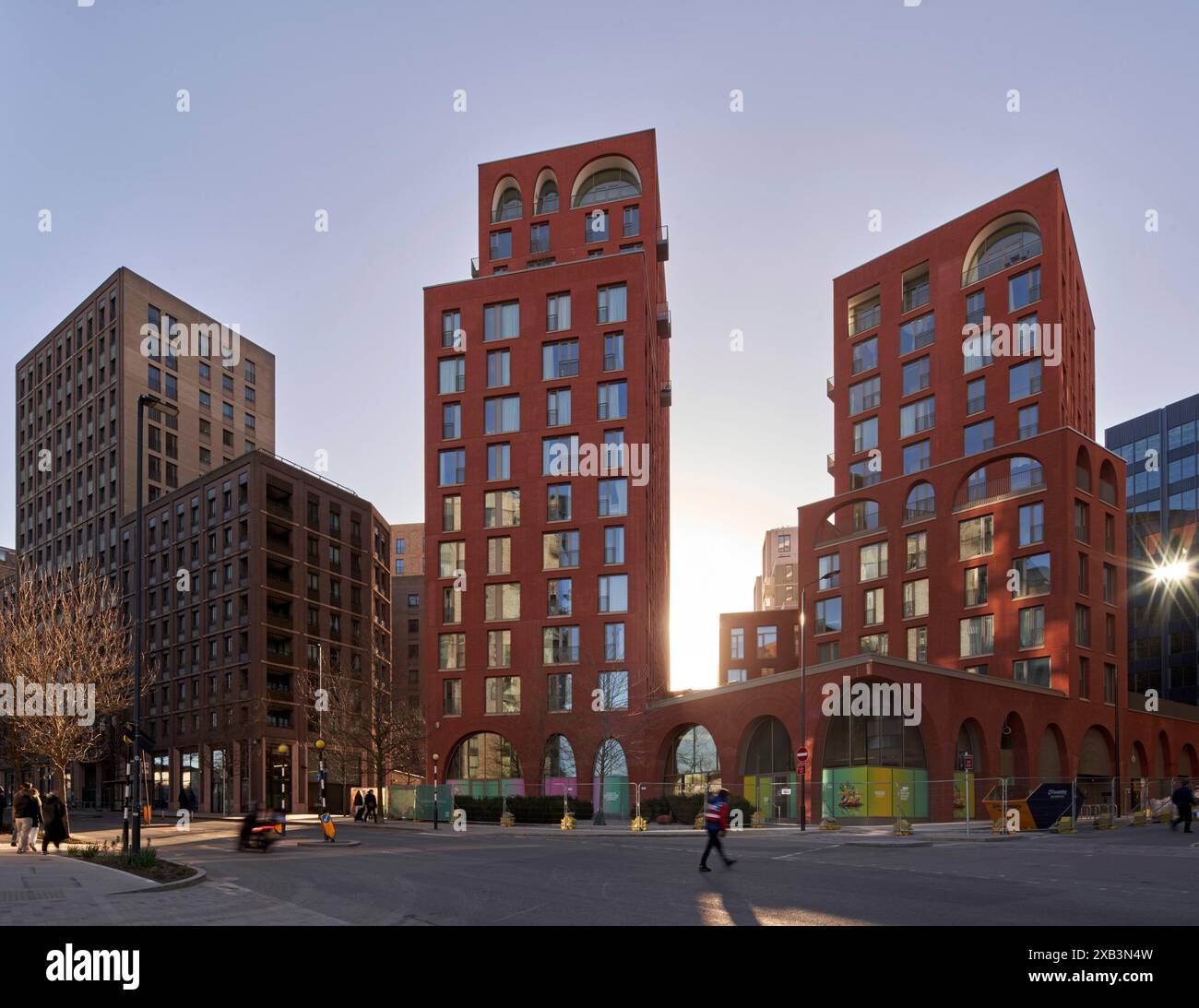 Intersection and building complex elevation from north. Cadence - King ...