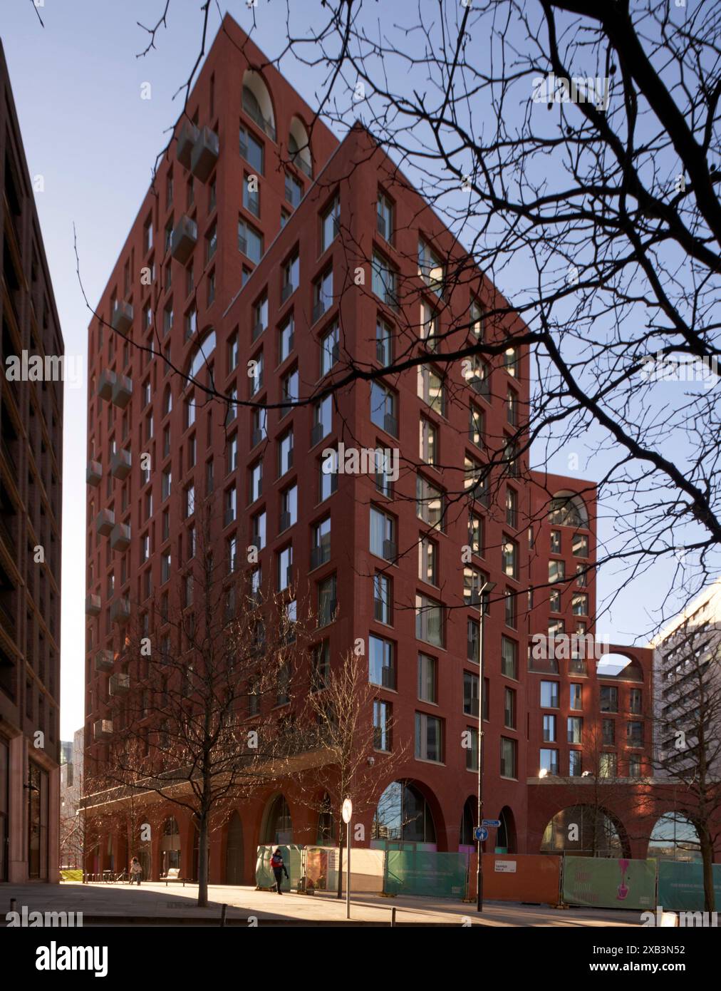 Building facade and Tapper Walk. Cadence - King's Cross, London, United ...