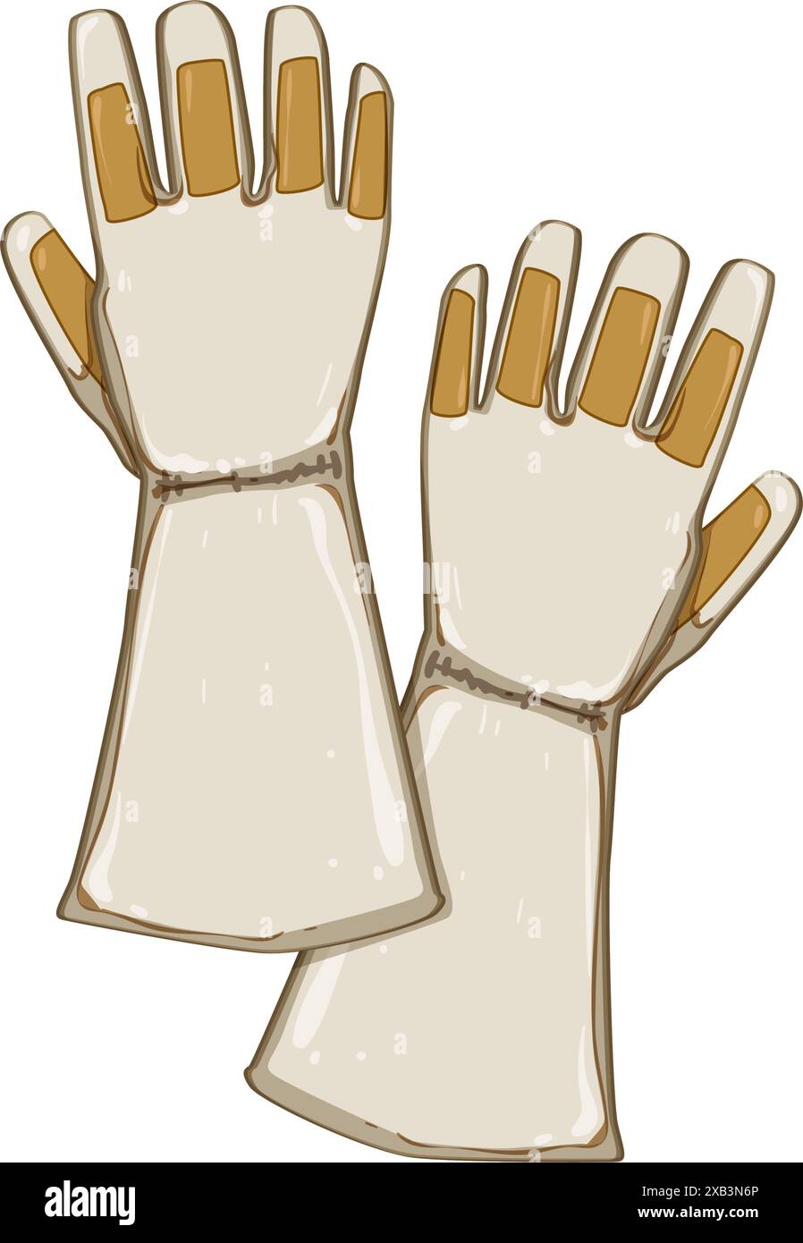 safety gloves welding cartoon vector illustration Stock Vector Image ...