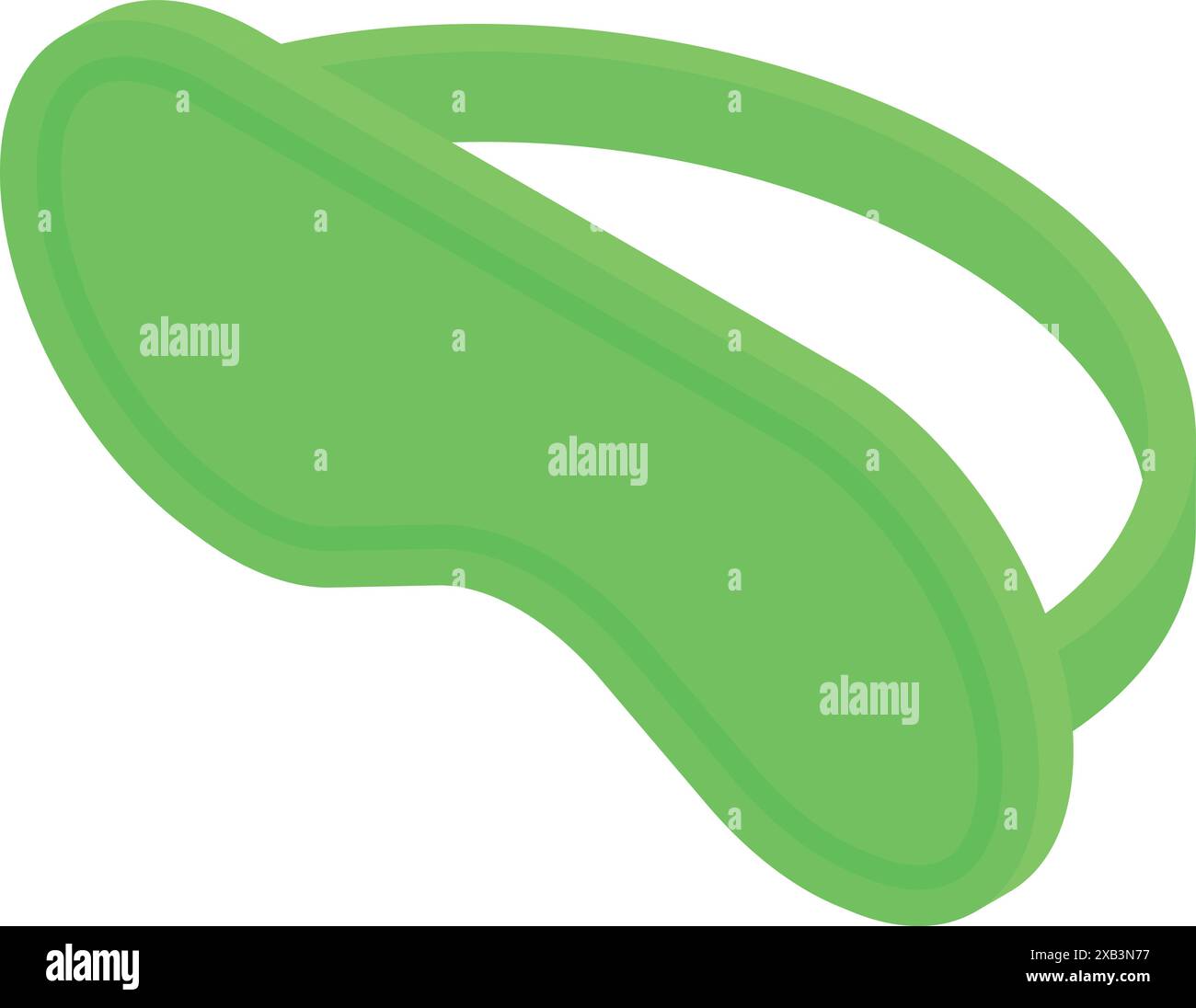 Green sleep mask for sleeping well, lying on a white background Stock ...