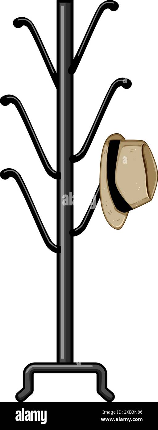 rack hat stand cartoon vector illustration Stock Vector Image & Art - Alamy