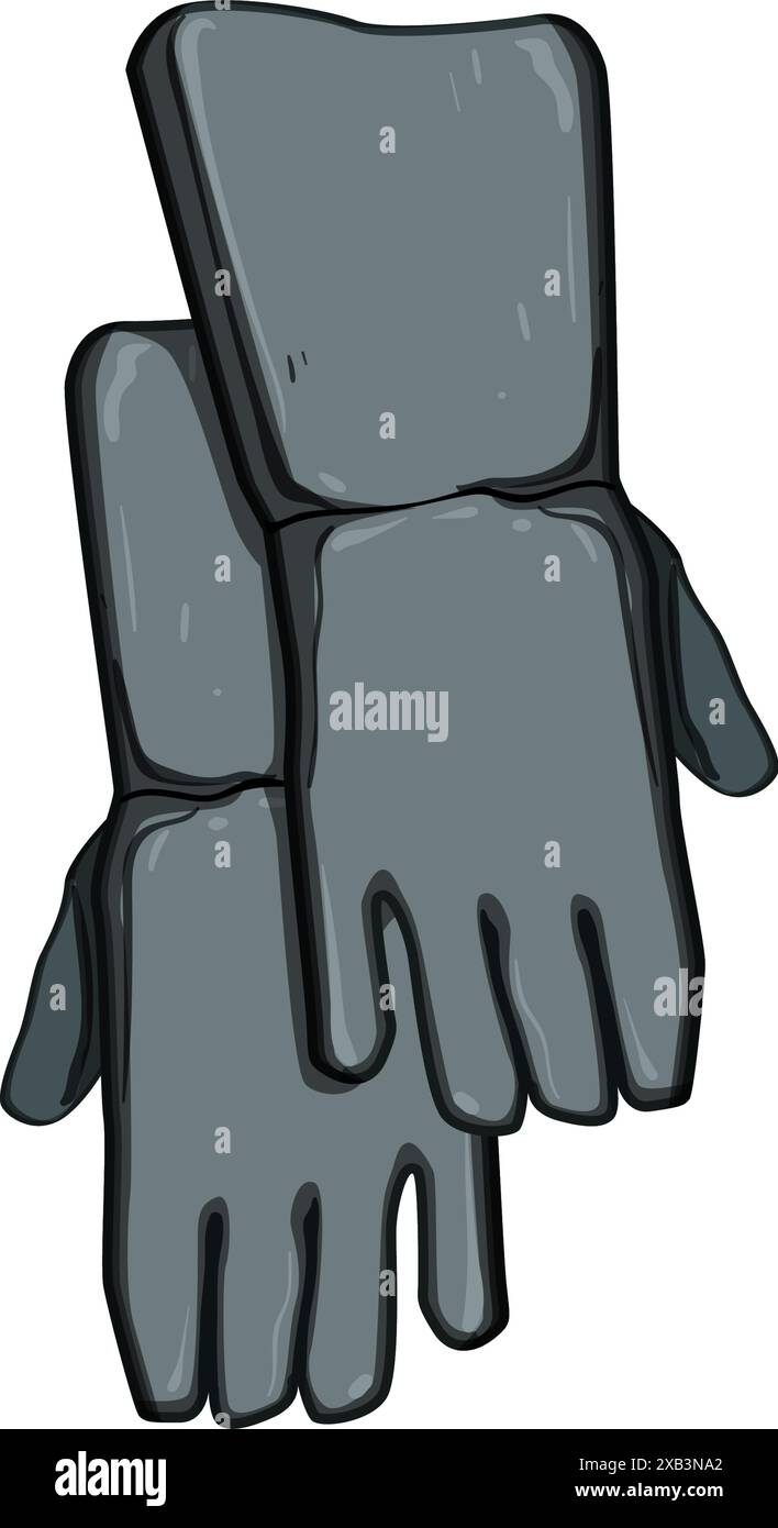 worker gloves welding cartoon vector illustration Stock Vector Image ...