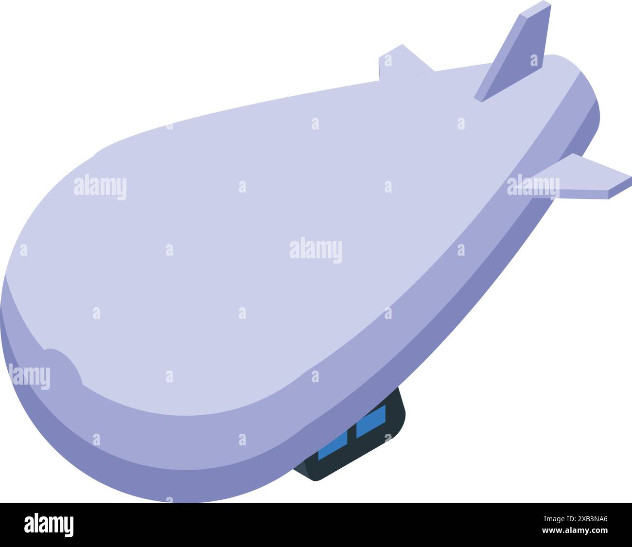 Illustration of a dirigible flying in a clear sky Stock Vector Image ...