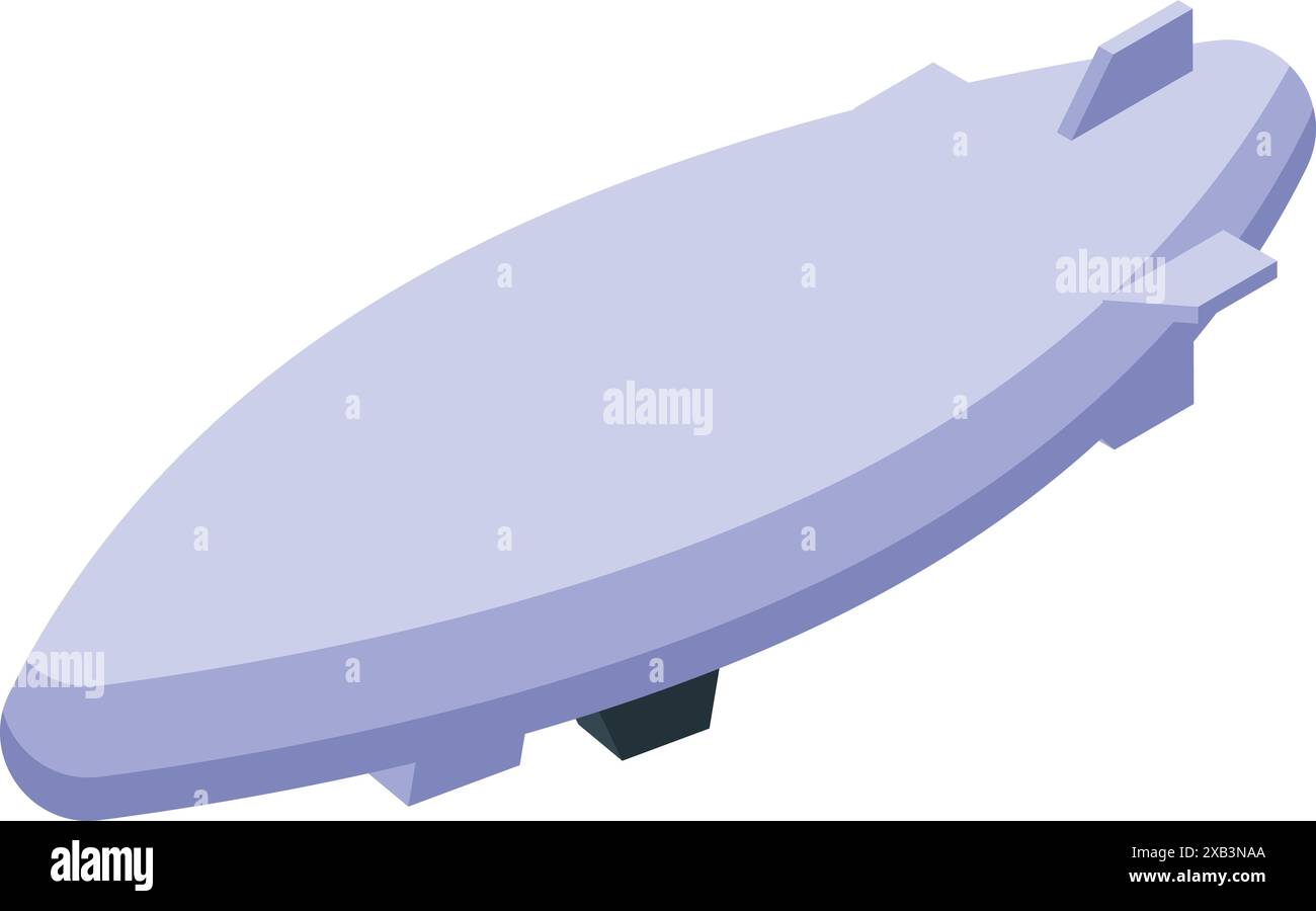 Illustration of a large zeppelin dirigible flying in the sky ...