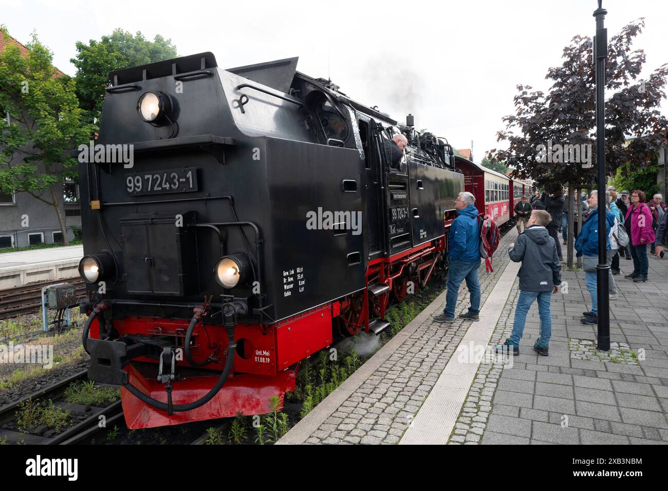Steam locomotive at Wernigerode, Harz Railway, Germany Stock Photo - Alamy
