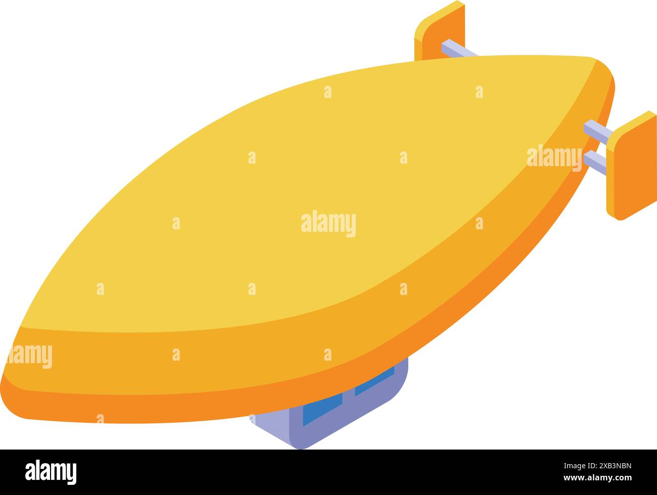 Yellow zeppelin dirigible flying in the sky Stock Vector Image & Art ...