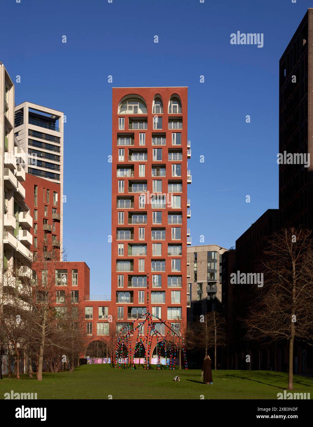 Front elevation of building from south with Lewis Cubitt Park. Cadence ...