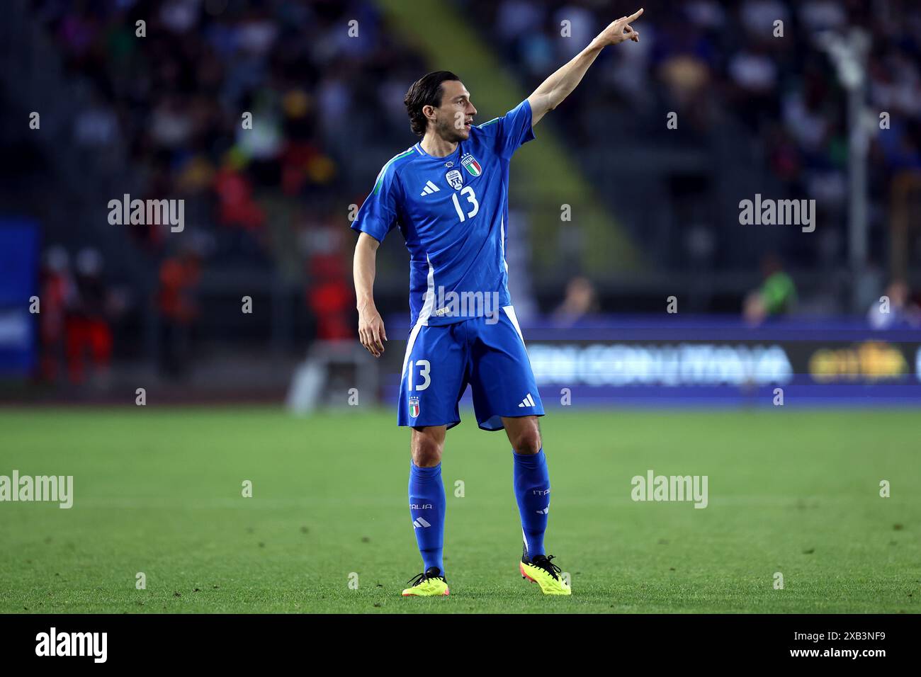 Empoli, Italy. 09th June, 2024. Matteo Darmian of Italy gestures during ...
